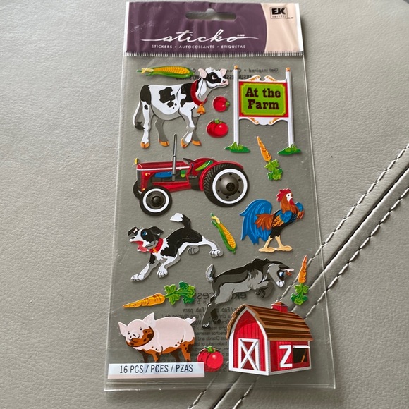 sticko | Office | Farm Stickers Rooster Tractor Cow Pig | Poshmark